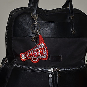 Popfizzy Red Cheer Keychain for Girls, Cheerleader Gifts for Girls, Bag Charm, Cheer Gifts, Cheer Stuff, Backpack Charms