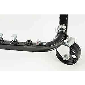 JEGS Engine Cradle with Wheels | Chevy Small Block and Big Block | Black Powder Coat | 3” Heavy Duty Steel Construction Wheels | 750 LBS Capacity | Storage Hardware Included | Easy Assembly