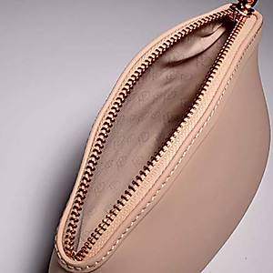 Cosmetic Bag by Pudinbag | Small Makeup Bag for Women | Cosmetic Makeup Pouch for Purse | Silicone Waterproof Vegan | Beige