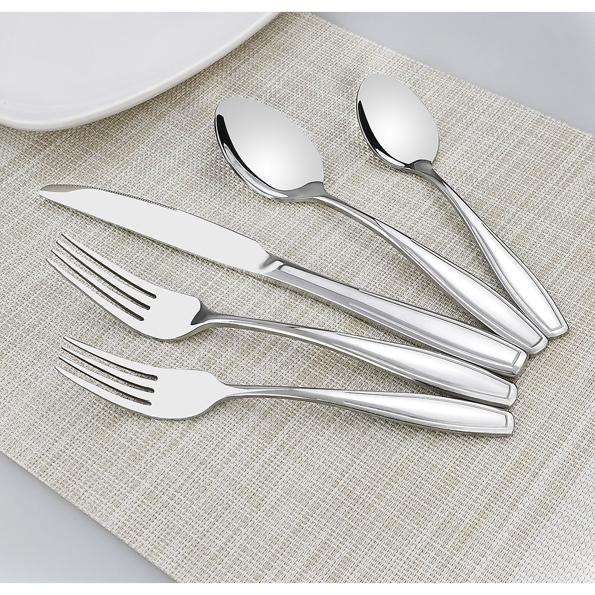 Pekky 80-piece Stainless Steel Flatware Set, Service for 16