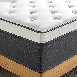 ZINUS 13 Inch Comfort Essential Pocket Spring Hybrid Mattress, King, Pressure Relieving Support, CertiPUR-US Certified, Mattress in A Box