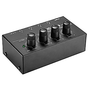 Neewer Super Compact 4-Channel Stereo Headphone Amplifier with DC 12V Power Adapter for Sound Reinforcement, Studio, Stage, Choir, Personal Recording, Features Ultra Low Noise (Original Version)