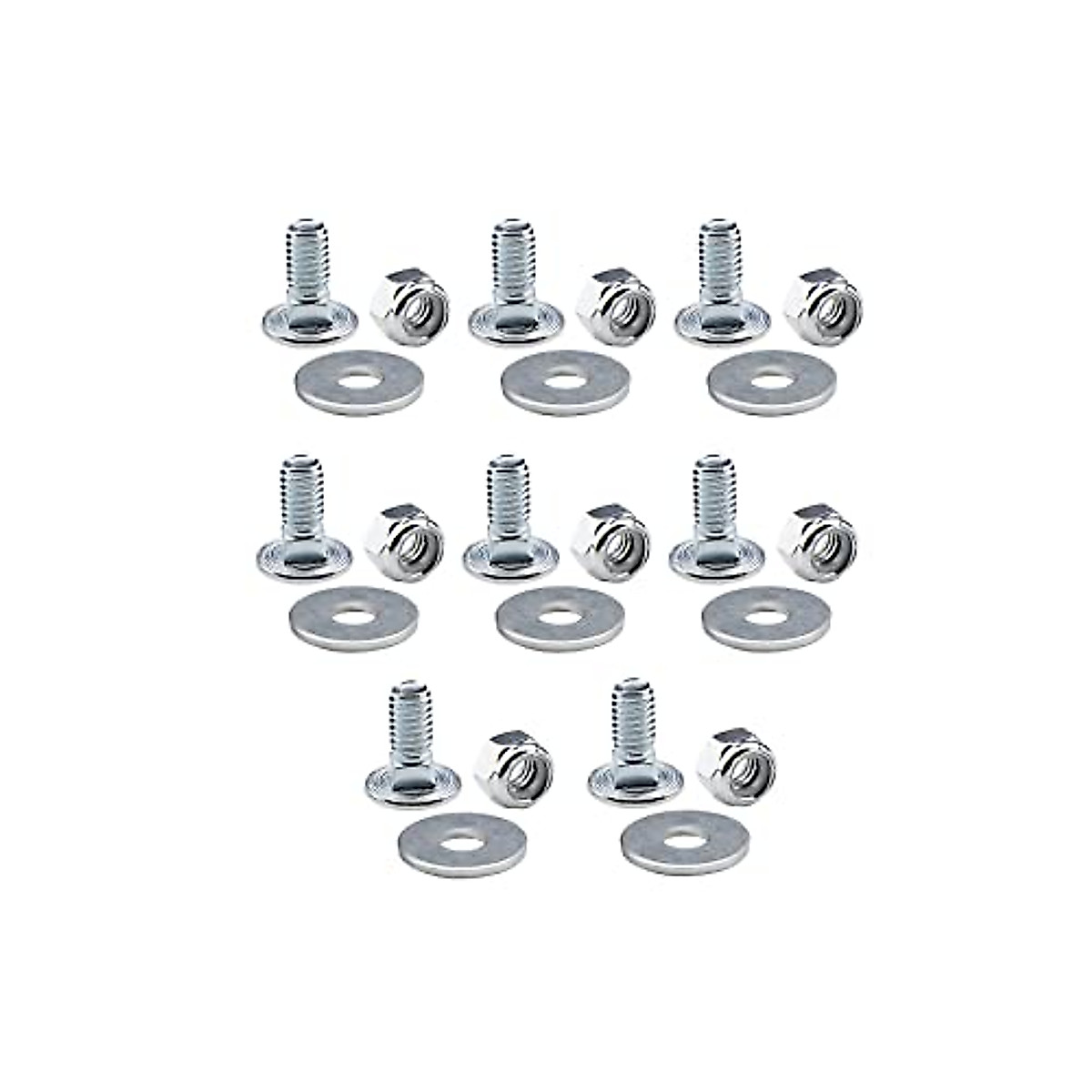HYYLU (8 Packs) 710-0451 Stainless Steel Carriage Bolts Nuts Washers Fits for MTD Cub Cadet Yardman 784-5580 736-0242 712-04063 GW-37002 Snow Blower - 8 pcs Skid Slide Shoe Mounting Bolts Kit Black