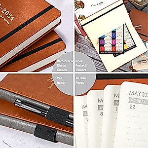 Planner 2023-2024 - Weekly & Monthly Planner 2023-2024 with Calendar Stickers, Jul 2023 - Jun 2024, 5.75" X 8.25", Academic Planner with Premium Thicker Paper, Pen Holder, Inner Pocket and 44 Notes Pages