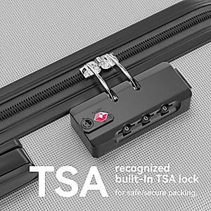 Strenforce Luggage Sets 3-Peice (20/24/28-Inch) Durable Wheels and TSA Lock Travel Suitcase Set, silver
