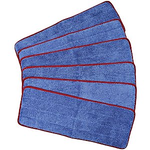 CleanAide All Purpose Mega Microfiber Mop Pads for 18 Inch Plate 6 Pack