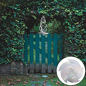 Happyyami Reflective Spiral Rods for Bird Garden Bird Rods Hanging Revolving Bird Pendants for Lawn Balcony Pathway Walkway Silver 3pcs