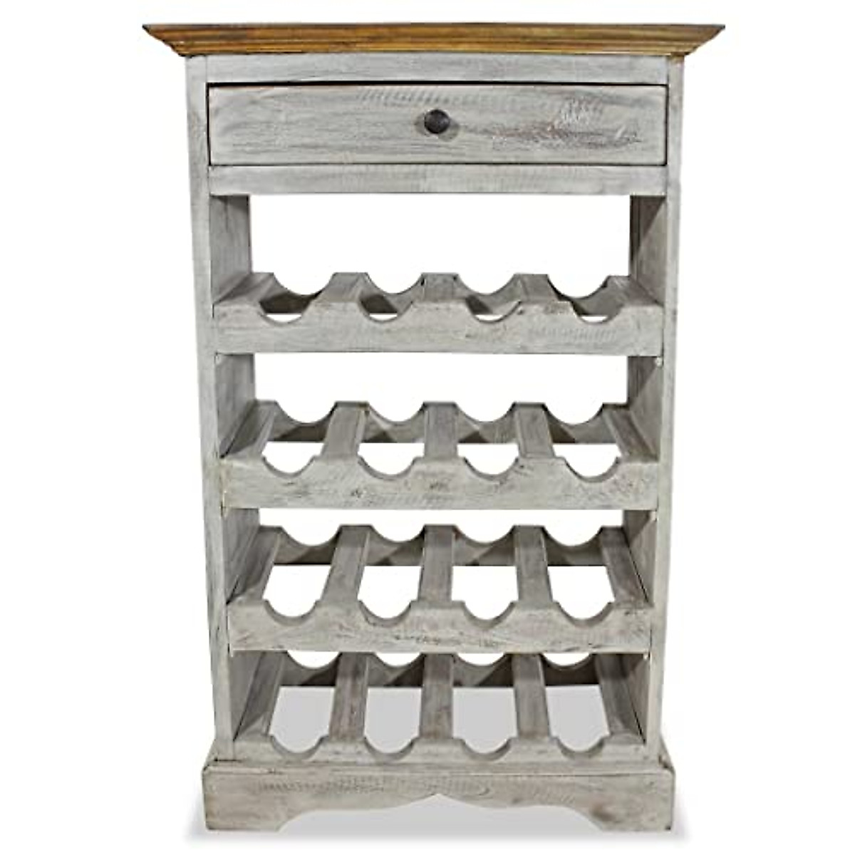 vidaXL Wine Rack, Wine Bottle Holder for 12 Bottles, Floor Wine Cabinet, Wine Bottle Organizer for Living Room Kitchen, Retro, Solid Reclaimed Wood