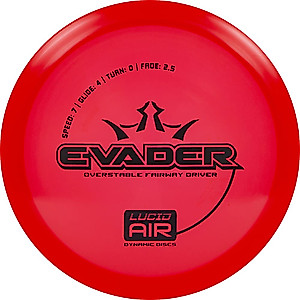 Dynamic Discs Lucid AIR Evader Fairway Driver Golf Disc [Colors May Vary] - 145-159g