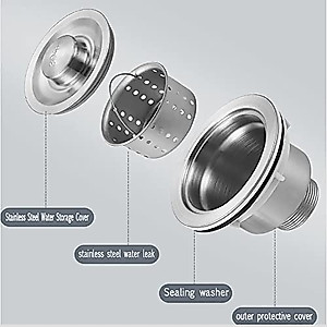 Freestanding Stainless Steel Sink 304 Stainless Steel Utility Sink Freestanding 1 Compartment Kitchen Sink with Worktop Commercial Restaurant Sink Set Commercial/Industrial Sink