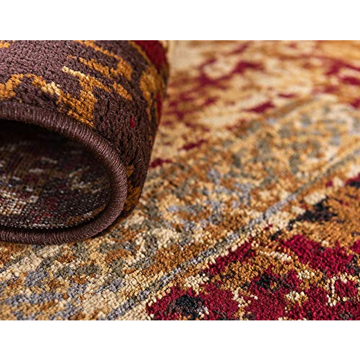 Unique Loom Barista Collection Area Rug - Arusha (7' 10" x 10' Rectangle, Beige/ Black)