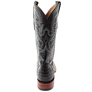 Ferrini Mens Hornback Embroidered Square Toe Dress Boots Mid Calf - Black - Size 10.5 D