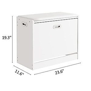 XRESLUCO Modern Shoe Storage Bench 3-Tier Shoe Rack with Padded Seat & Hidden Compartment Shoe Rack, Shoe Organizer for Entryway, Bedroom, Closet & Hallway, Entryway Bathroom