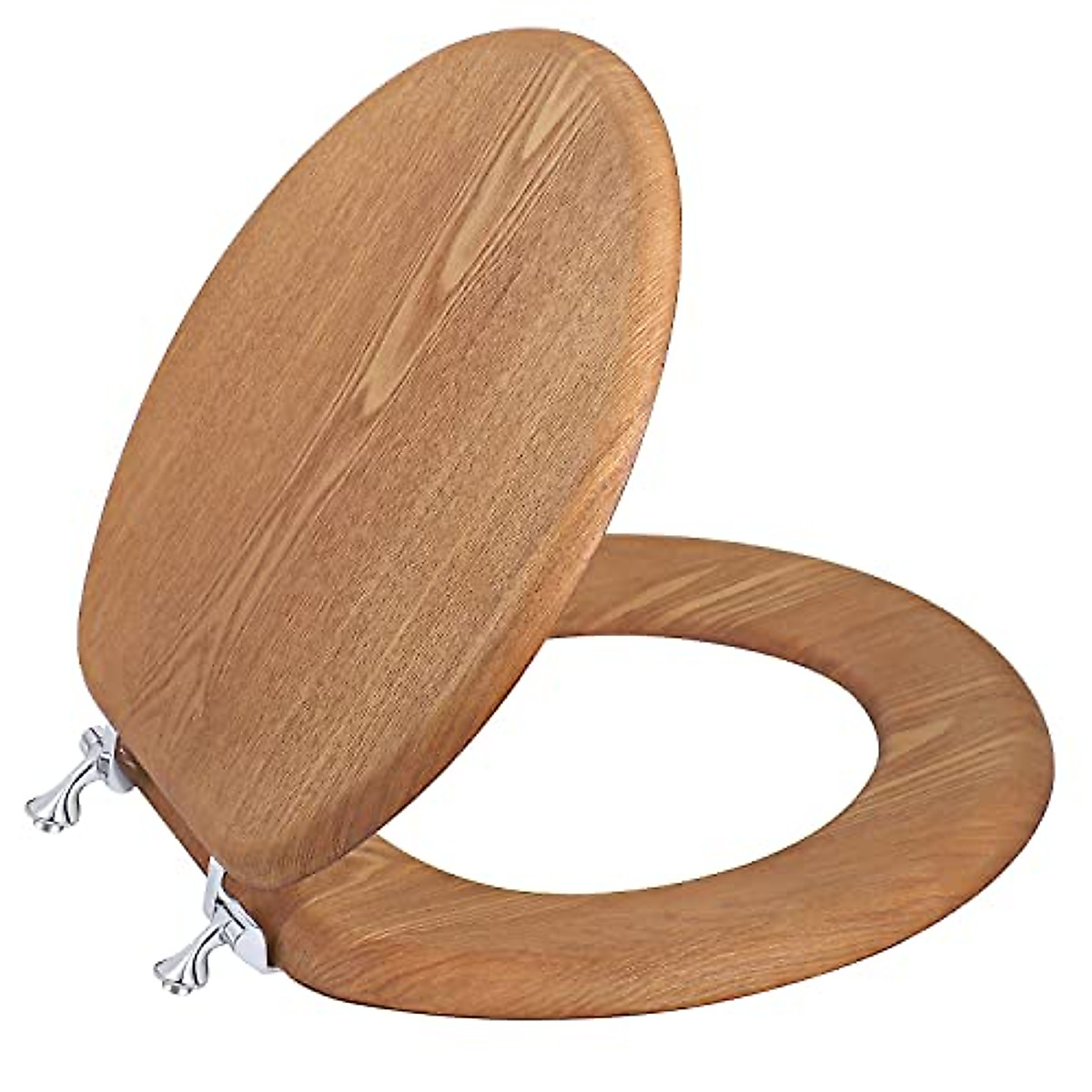 SUFISEAT Wooden Toilet Seat Round for Winter, Wood Toilet Seat for American Standard Size Toilet Seats, Easy to Install