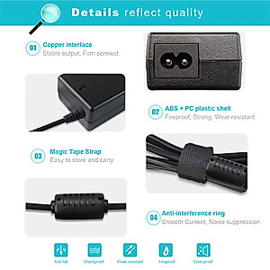 19.5V Adapter Charger Power Cord for Sony Bravia TV KDL-55 KDL-48 KDL-42 KDL-40 KDL-32 W700B W600B W800B KDL-40R510C KDL-40W650D KDL48W590B KDL55W650D KDL-48W650D KDL-42W650A KDL40W600B KDL-32W700B