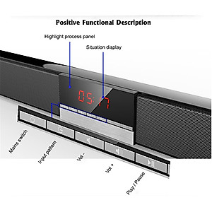 SDGH Soundbar TV 40W Home Theater System Wreless 5.0 Speaker with Control for Coaxial Optical Subwoofer Sound Box