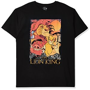 Disney Men's Lion King Group Poster Graphic T-Shirt, Black, Medium