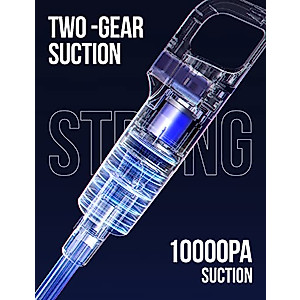 LiTHELi Cordless Vacuum Cleaner, 10000Pa/6000Pa Stick Vacuum with Mop Pad, Brushless Motor for Hard Floor, with 2 * 4Ah Swappable Battery