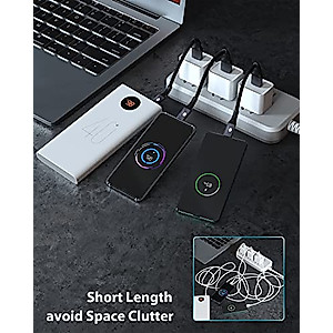 CONMDEX Type C Charger 10Gbps, (2-Pack, 1ft) USB 3.1 Gen 2 Android Auto USB C Cable, 3A Fast Charging Short Cord for Samsung Galaxy S10 S9 Plus Note 10 9, LG V30 V20 G6 G5, Google Pixel, Moto G Z2