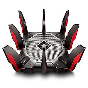 TP-Link WiFi 6 Internet Gaming Router - Tri Band High-Speed ax Router, Wireless Smart VPN Router for a Large Home, 2.5G WAN, 8 Gigabit LAN Ports (Archer AX10000)