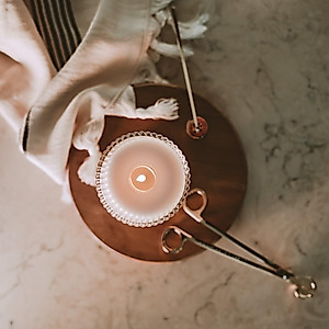 Sweet Water Decor Hello Fall Candle - Candle Fall Scents with Cider, Cinnamon, Cloves and Nutmeg for Home - Fall Soy Candles with 60 Hours Burn Time - 11Oz Clear Fluted Ribbed Jar Soy Fall Candle