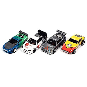 Auto World Xtraction Import Heat 1999 Nissan Skyline GTR (White/Black) HO Scale Slot Car