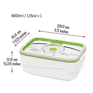 FOSA extra large 4L bread box container Vacuum pump TURTLR not included