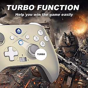 Dinosoo Special Edition Wireless Controller for Xbox Series X/S/Xbox One/Xbox One S/One X, and Android PC, Built-in Dual Vibration TURBO Function 3.5mm Headphone Jack Macro Function（Lunar Shift）