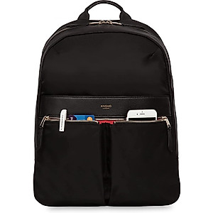 Knomo Beauchamp Women's 14" Laptop Bag Computer Bookbag for Work, School, College, Travel Daypack Purse Backpack, Black