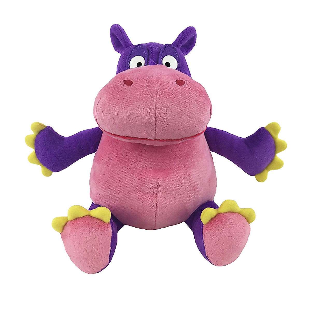 MerryMakers The Hiccupotamus Soft Plush Hippopotamus Stuffed Animal Toy, 9-Inch, from Aaron Zenz's The Hiccupotamus Book, Purple