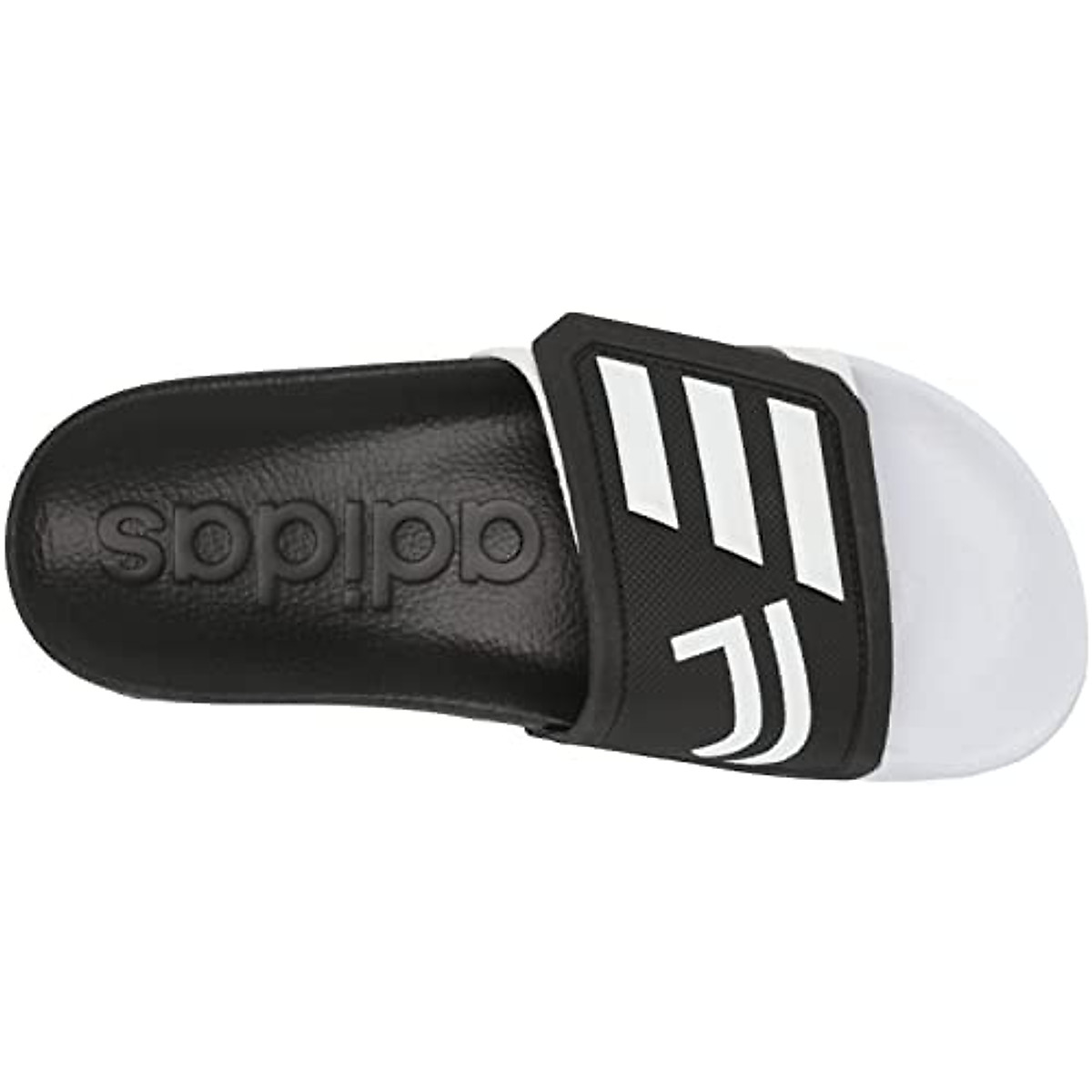 adidas Unisex Adilette Slides Sandal, Black/White/Black (TND), 11 US Women