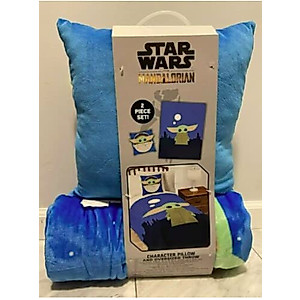 StWars Star Wars Mandalorian The Child Character Pillow and Oversized Throw