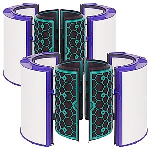 Midiex TP04 Filter Replacement Compatible with Dyson TP04 TP05 HP04 Air Purifier, 360 Combi Glass HEPA Filter + Carbon 2-in-1 Filter for HP04 DP04 TP05 DP05 TP04 Air Purifying, 2-Pack