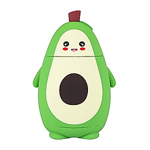 Padyrytu Cartoon Avocado Glass Double Layer Student Simple Fresh Mori Cute Portable Water Cup, Travel Mug Tea Water Bottle Coffee Flask, Born for Girls And Ladies, Green