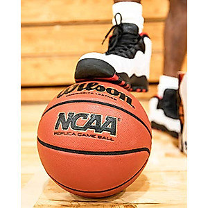 WILSON NCAA Replica Game Basketball - Brown, Intermediate - 28.5"