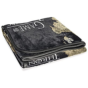 Game of Thrones Westeros Throw Blanket - Measures 46 x 60 inches - Fade Resistant Bedding Super Soft Fleece Bedding (Official Game of Throne Product)