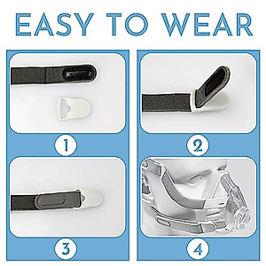 Headgear Clips Compatible with ResMed/AirFit/AirTouch N20, F20, N10, F30 Nasal/Mask Clips, Quick-Release Magnetic Headgear Clips Replacement Full Face Mask Clips Accessories 2 Pairs