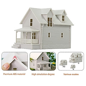 O Scale Model Blank Buildlings Kit Unassembled House for Model Train Layout JZ01JJ (O Scale-1 Unit) DIY Christmas Village Room