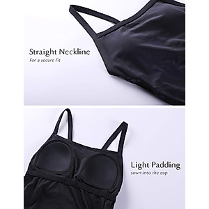 SYROKAN Women's One Piece Swimsuit Athletic Competitive Racerback Sport Swimwear Training Bathing Suit Black 32