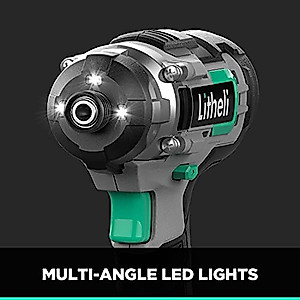 Litheli 20V Cordless Impact Driver, 1/4 Hex Impact Driver 1150 In-Lbs Torque, 3 Socket Adapters, 2 Driver Bits(Battery and Charger not Included)