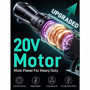 KIMO 20V Cordless Ratchet Wrench 1/2" Set, 74 Ft-lbs 400 RPM Electric Ratchet Wrench, Battery Powered Ratchet with 7 Sockets, 3" Extension Bar, 3/8" Adapter, 2-Pack Lithium-Ion Batteries, Fast Charger