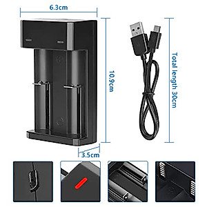 REACELL 18650 Lithium Battery Charger, Univerisal Lithium Charger for 3.7V 18350 26650 22650 21700 16340 14500 36650 Lithium Battery