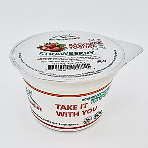Backpack Yogurt, Strawberry 4 oz. (48 count) - Real Fruit Yogurt - No Fridge Needed - Kosher Certified - Gluten Free Snack For All Ages