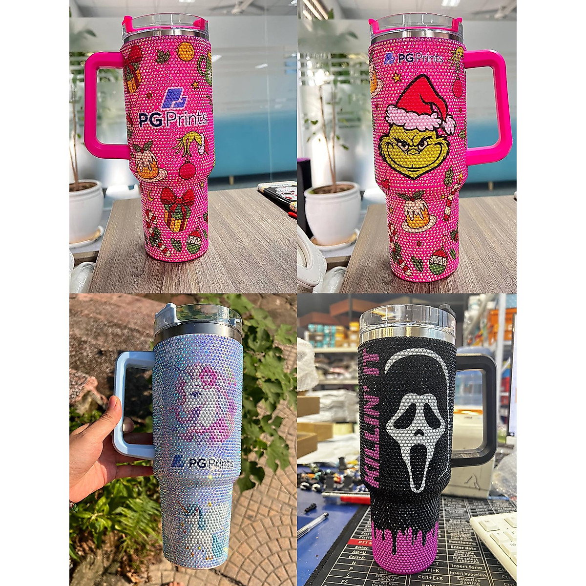 Personalized Football Soccer Glitter Rhinestone Tumbler | Custom Name Diamond Bling Cup 40Oz With Straw | Christmas Gift For Soccer Enthusiasts