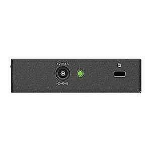 D-Link Ethernet Switch, 5 Port Gigabit Unmanaged Metal Desktop Plug and Play Compact (DGS-105),Black