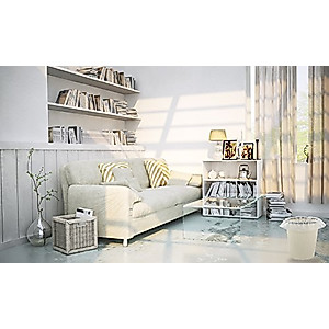 4 Gallon Trash Bags, Garbage Bags Waste Bin Strong Wastebasket Liners Bags for Kitchen Home Bedroom Bathroom Office-125 Counts (Clear White)