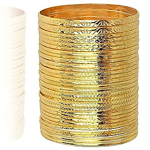 LUX ACCESSORIES Textured Heart Moon Infinity Multi Bangle Set (30 PC)