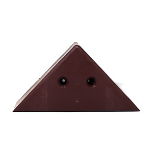 JSP Manufacturing 3" Triangle Plastic Furniture Brown Corner Legs - Sofa Couch Chair Ottoman (4 Legs)