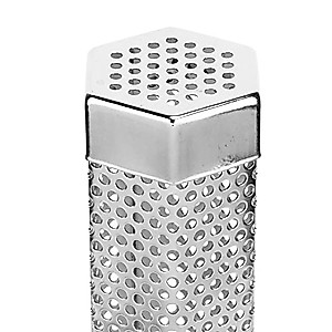 VTOSEN 12 Inch Stainless Steel Smoker Tube for Pellet Grills - Rhombus Shape Smoke Tube for BBQ, Smoked Box, Fruit Wood - Outdoor Grills