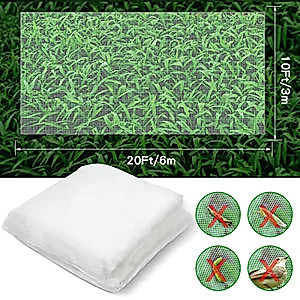 Garden Netting, Plant Covers Garden Mesh Greenhouse Row Cover Protection Mesh Net for Protect Plants Vegetables Fruits Flowers (10FT×20FT)